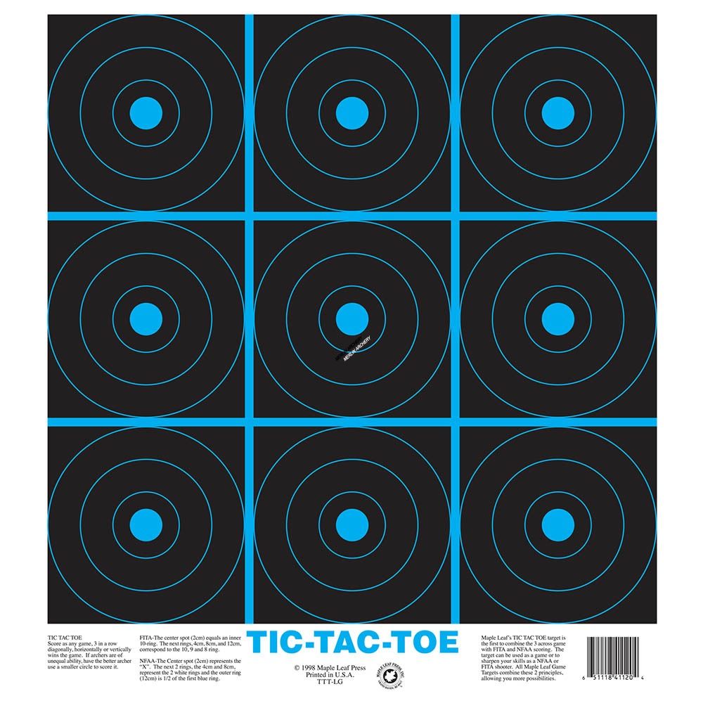 Maple Leaf Tic-Tac-Toe Target Faces | Merlin Archery