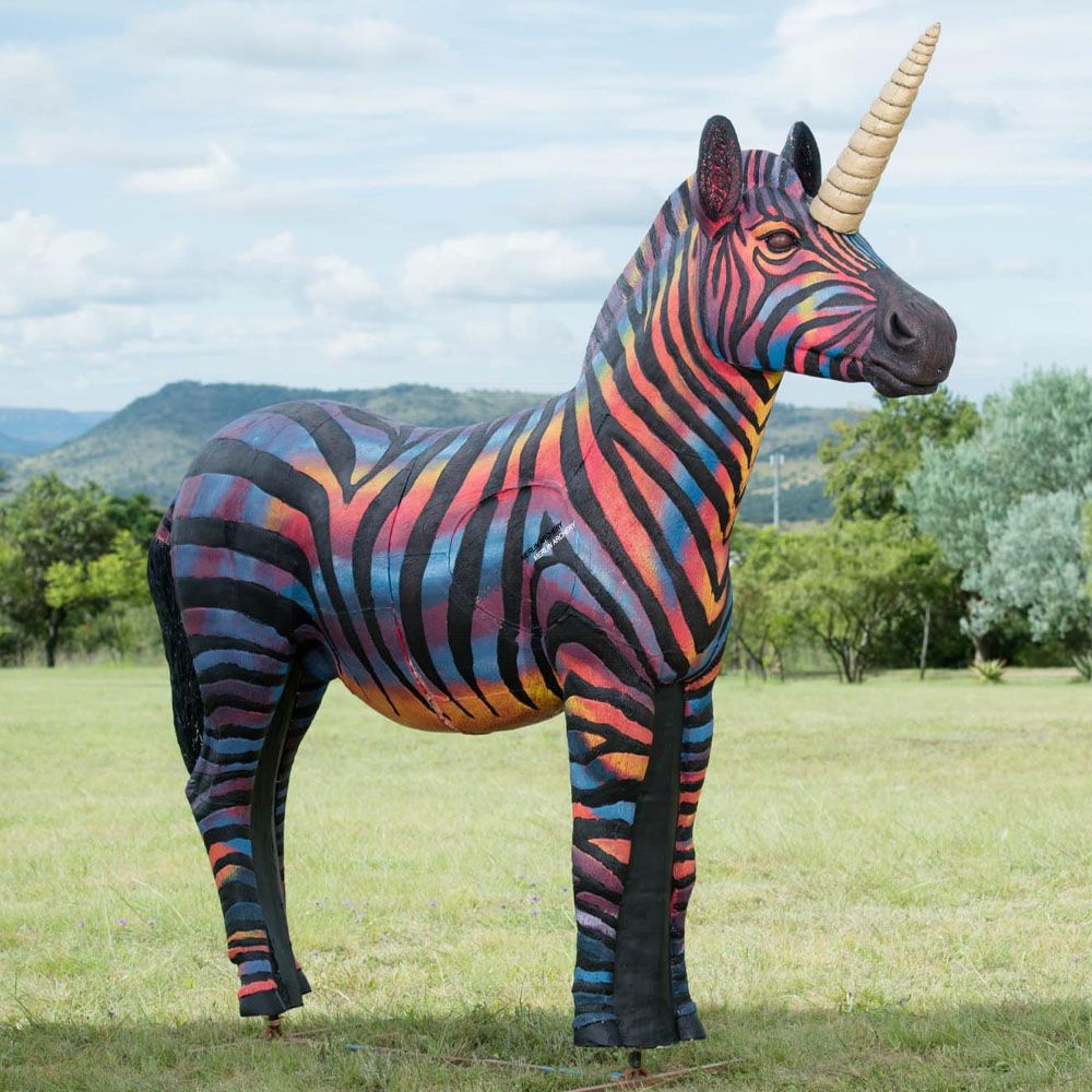 Wildcrete 3D Target - Zebra Unicorn | Merlin Archery