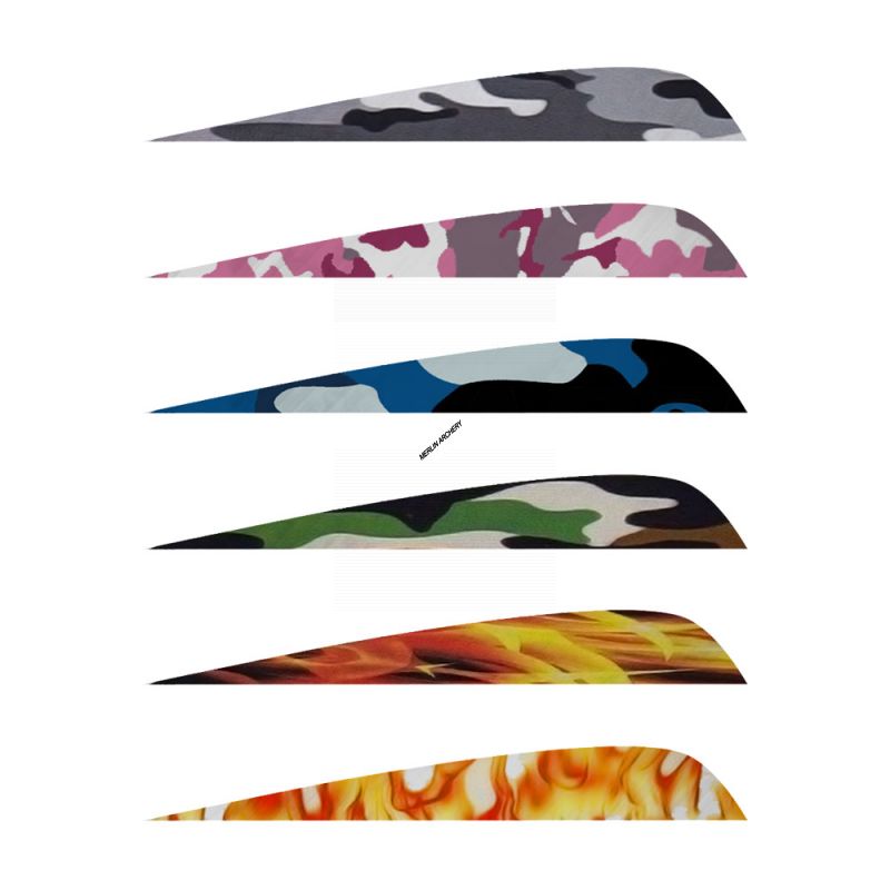 Gateway Feathers - Right Wing - 4'' Parabolic - Printz | Merlin Archery